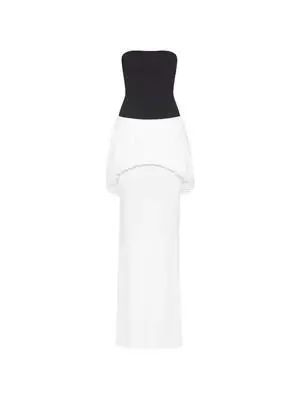 CHATS BY C.DAM Katherine Strapless Draped Maxi Dress - White