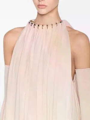 CHATS BY C.DAM Mayer Draped-bodice Metal-hardware Maxi Dress - Pink