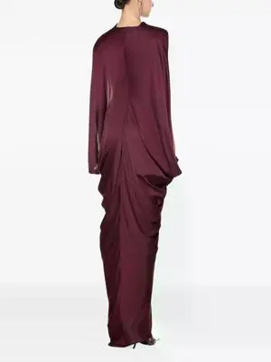 CHATS BY C.DAM Lynn Draped Straight-cut Maxi Dress