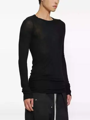 Rick Owens Tower Ribbed-knit Long-sleeve T-shirt