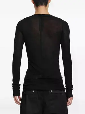Rick Owens Tower Ribbed-knit Long-sleeve T-shirt