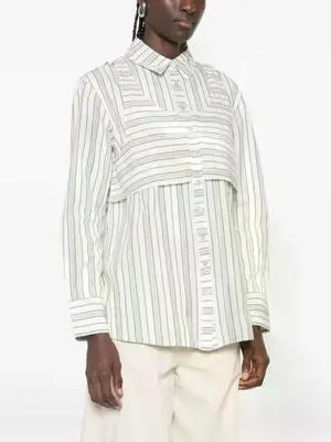 DAMSON MADDER Valeria Double-layer Striped Shirt