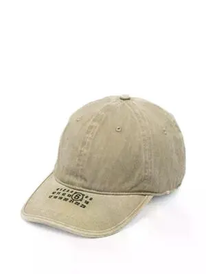 MAISON MARGIELA Logo-embroidered Distressed Baseball Cap - Green