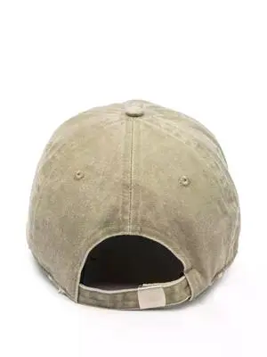 MAISON MARGIELA Logo Embroidered Distressed Baseball Cap - Green