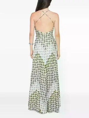 Missoni Geometric Print Halterneck Maxi Dress