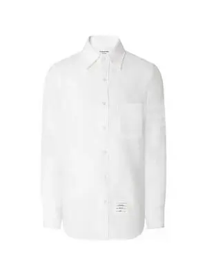 Thom Browne 4-bar Linen Shirt - White