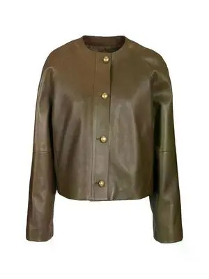 MAX MARA Round-neck Leather Jacket