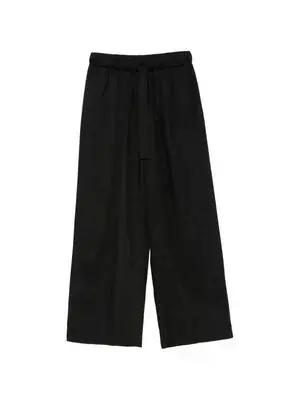 TOTEME Straight-leg Trousers With Elasticated Waistband - Black