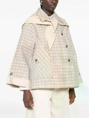 DAMSON MADDER Reversible Checked Double-breasted Jacket
