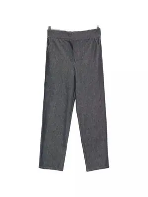 Max Mara Elasticated-waistband Logo-patch Trousers - Blue