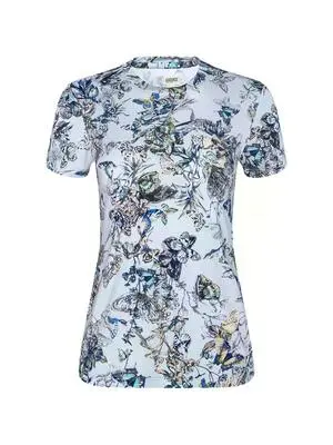 L'Agence Butterfly Print T-shirt - Grey