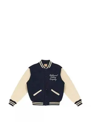 HTC LOS ANGELES College Logo-embroidered Varsity Jacket - Blue