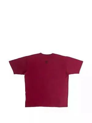 HTC LOS ANGELES Bordeaux Cotton Logo Print T-shirt