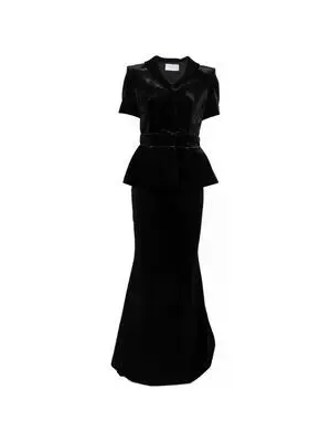 ADAMARIS V-neck Buttoned Maxi Skirt Set