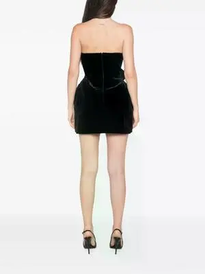ADAMARIS Rose-detail Strapless Mini Dress
