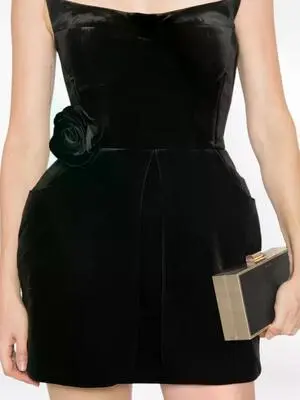 ADAMARIS Strapless Sweetheart Rose Detail Mini Dress