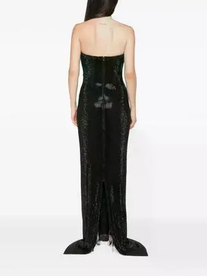 ADAMARIS Strapless Draped-neckline Maxi Dress