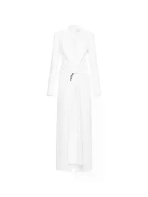 CHATS BY C.DAM Draped Coat - White