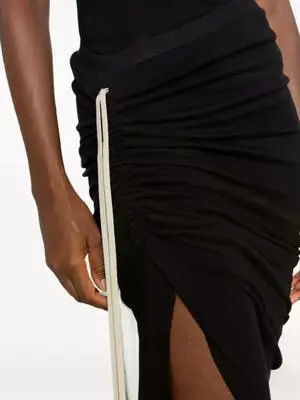 Rick Owens Edfu Ruched Maxi Skirt - Black