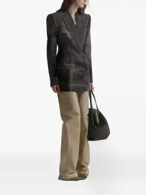 MUGLER Ink And Taupe Check Stockman Jacket - Brown