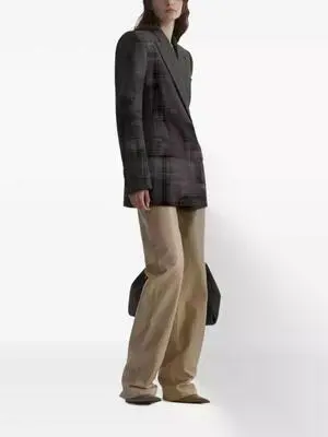 MUGLER Ink And Taupe Check Stockman Jacket - Brown