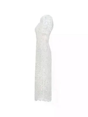 ADAMARIS Sequin-embroidered Lace Midi Dress