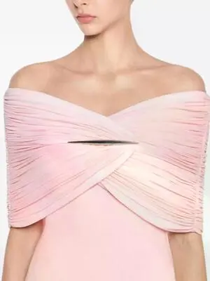 CHATS BY C.DAM Draped Off-shoulder Dress
