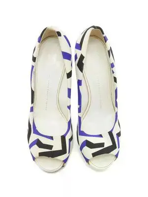 GIUSEPPE ZANOTTI Printed Peep-toe Pumps