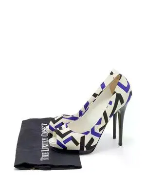 GIUSEPPE ZANOTTI Printed Peep-toe Pumps