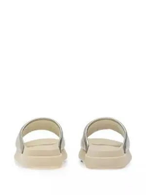 Y3 Metallic-strap Logo-print Slides
