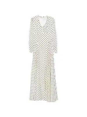 ADAMARIS Polka Dot Maxi Dress - Neutrals