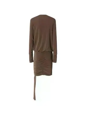 Pinko Ruched Draped Mini Dress