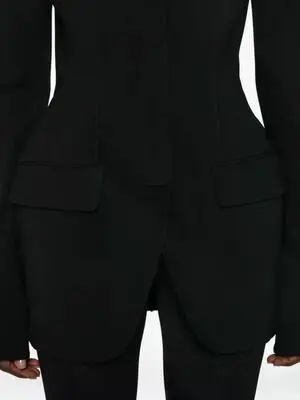 MUGLER Fitted Bistretch Wool Shirt Jacket