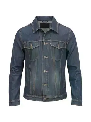Isaia Faded-effect Denim Jacket - Blue