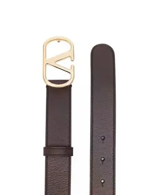 Valentino Garavani Logo-buckle Leather Belt