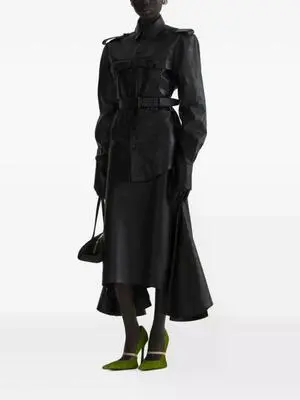MUGLER Leather Military Shirt