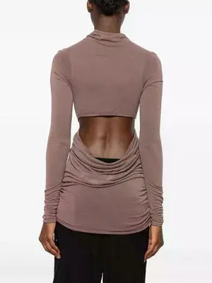 Rick Owens Sunpeel Ruched Cut-out Top