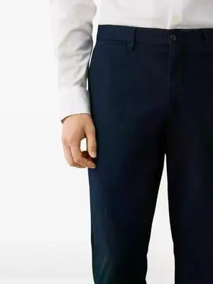 HACKETT LONDON Kensington Canvas-textured Trousers - Blue