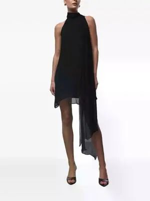 CAYET Mia Asymmetric Draped Mini Dress
