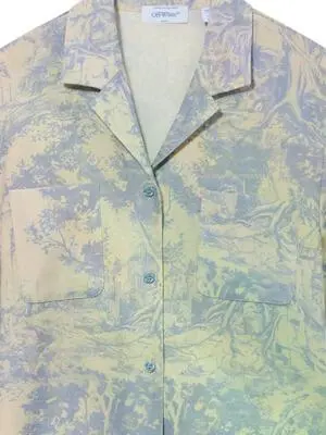 Off-White Graphic Print Pajama Shirt - Neutrals