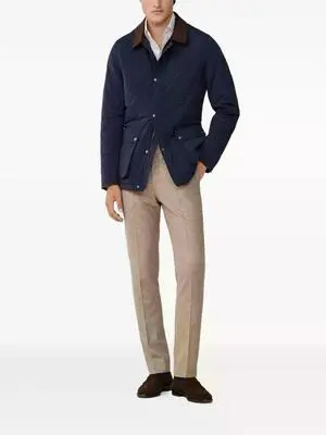 HACKETT LONDON Quilted Corduroy-collar Jacket