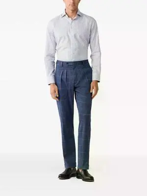 HACKETT LONDON Wide-stripe Cotton Shirt - Blue