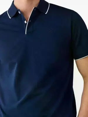 HACKETT LONDON Mercerised Cotton-pique Polo Shirt - Blue