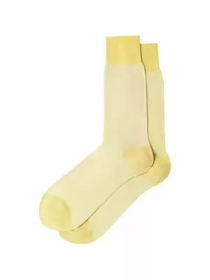 HACKETT LONDON Jacquard Birds-eye Socks - Yellow