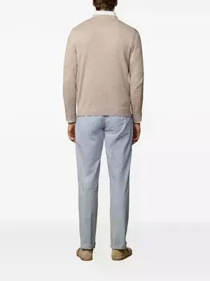 HACKETT LONDON Logo-embroidered V-neck Sweater
