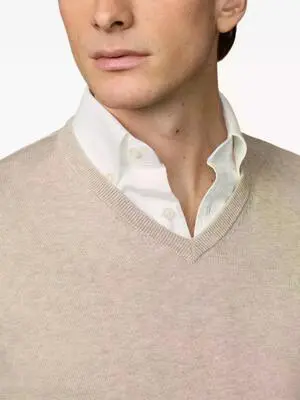 HACKETT LONDON Logo-embroidered V-neck Sweater