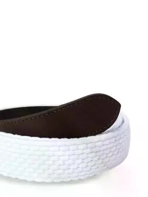 HACKETT LONDON Parachute Braided Leather-trim Belt