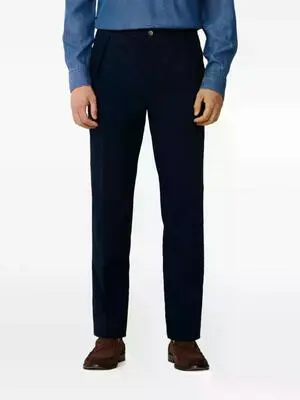 HACKETT LONDON Sloane Pleat-detail Trousers - Blue