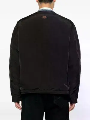 RANRA Logo Embroidered Zip-up Jacket - Black