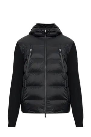 Moncler Quilted Front Cardigan - Black